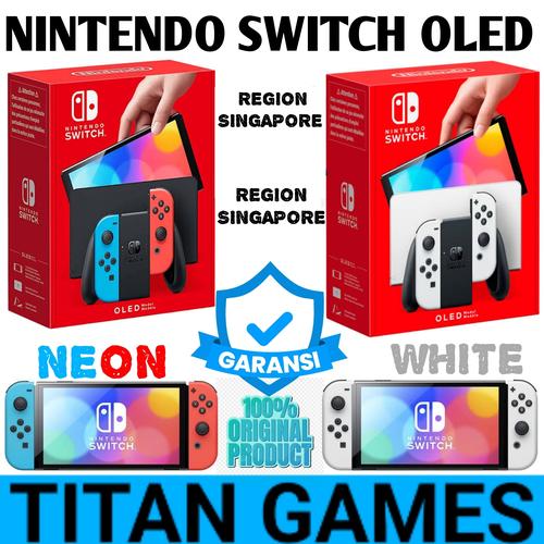 Jual Nintendo Switch OLED Console NEON Red Blue Neon - WHITE SING ...