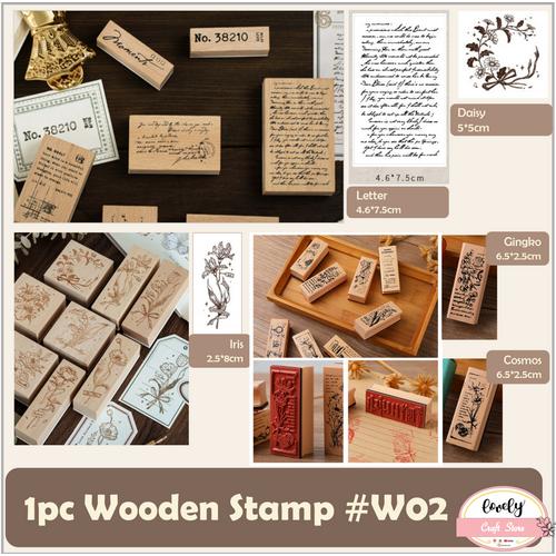 Jual DIY Wooden Rubber Stamp Stempel Kayu Journal, Scrapbook, Diary #02 ...