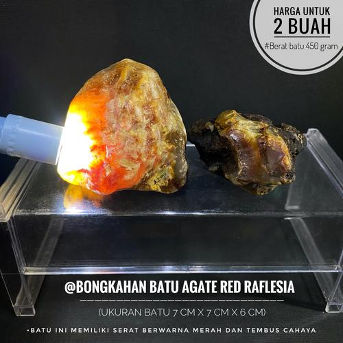 Jual Bongkahan Batu Red Raflesia Natural L2 atau Batu Agate Merah atau ...