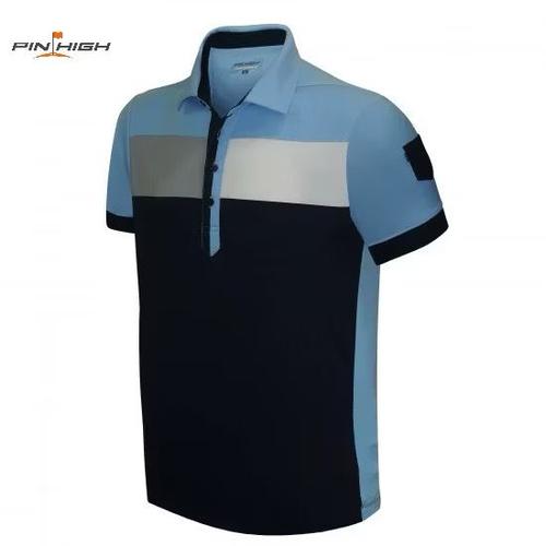 Promo PIN HIGH Golf Polo Shirt - Athletic Fit - Powder Blue/Navy ...