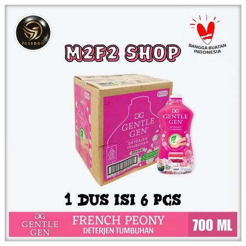 Jual Gentle Gen Deterjen Cair French Peony | Merah Botol Pet 750ml ...