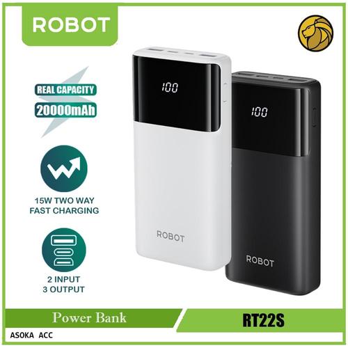Jual Robot RT22S Power Bank 20000 Mah Fast Charging 15W 2 Input 3 ...