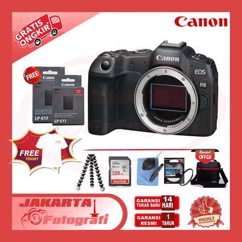 Promo Canon EOS R8 BODY ONLY EOS R8 Free Battery + Adapter - PAKET ACC ...