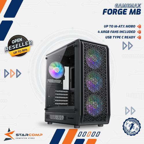 Jual GameMax Forge MB include 4 Argb Fan M-Atx Gaming Case - Forge COC ...