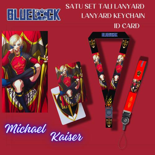Jual STRAP LANYARD ID CARD Blue Lock Kaiser Gantungan Kunci Tali ID ...