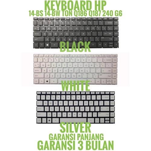 Jual KEYBOARD HP 14-BS 14-BW TPN Q186 Q187 240 G6 WHITE NON FRAME ...