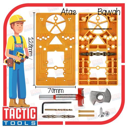 Promo Alat Bantu Bor Lubang Engsel Sendok Hinge Jig Drill Guide Sets ...