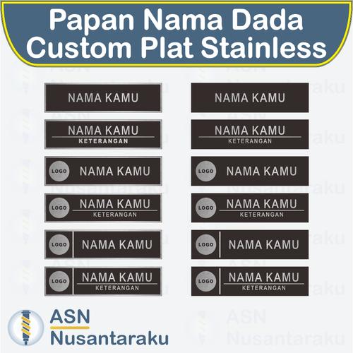 Promo ASN Nusantaraku | Nametag Papan Nama Dada Custom Stainless Semua ...