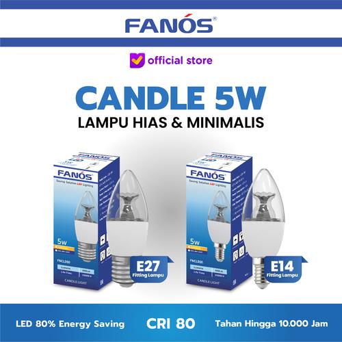 Promo Lampu Fanos Candle Light Led 5WATT E14 E27 Berkualitas Bergaransi ...