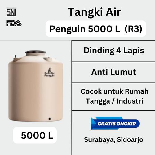 Jual Tandon Tangki Toren Air Plastik Penguin 5000 liter R3 General Tank ...