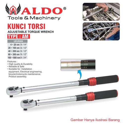 Jual KUNCI TORSI TYPE : AM / ADJUSTABLE TORQUE WRENCH / KUNCI MOMEN ...
