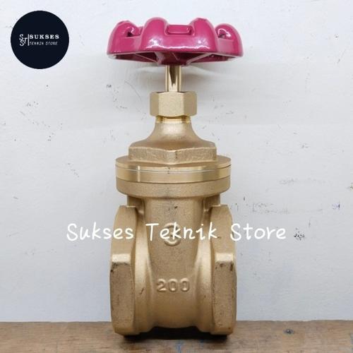 Jual Gate Valve Kuningan drat Ukuran 1" inch / DN25 Gate Valve Brass ...