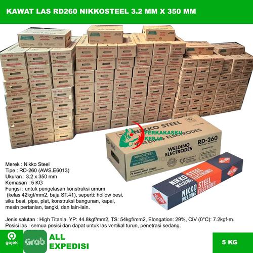 Jual NIKKO STEEL kawat las rd260 3,2mm x 350mm nikkosteel/welding ...