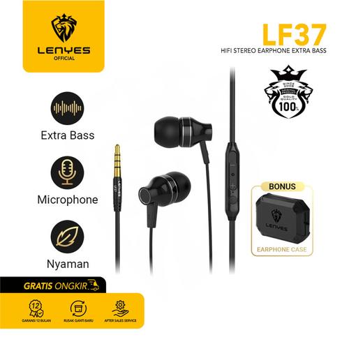 Promo LENYES LF37 Earphone In Ear Hifi 3.5mm Stereo With Mic Extra Bass ...
