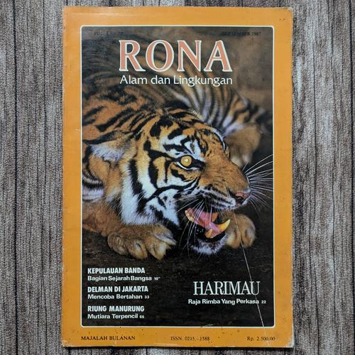 Jual Rona, Vol. I No. 06, September 1987 - Harimau, Raja Rimba yang ...