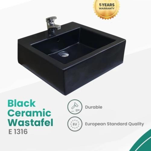 Jual WASTAFEL MEJA HITAM KOMPLIT SET KRAN DINGIN / WASHTAFEL KOTAK ...
