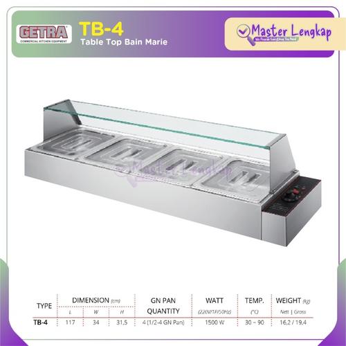 Jual Getra Bain Marie Counter Table Top Tb 4 Tb4 Tb 4 Jakarta