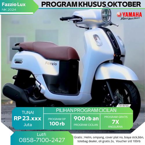 Jual Yamaha Fazzio Lux Putih / Motor Fazzio Putih Lux / Fazzio Lux 2024 ...
