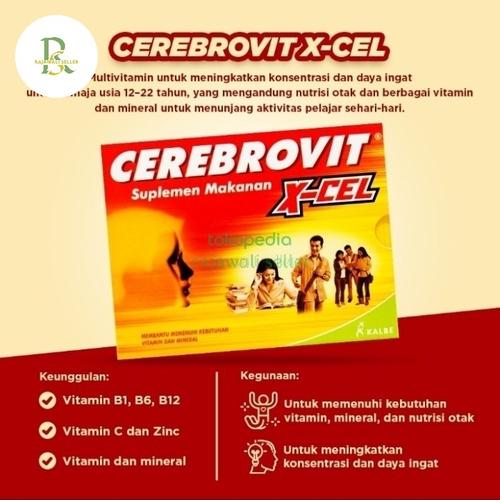 Jual CEREBROVIT EXCEL MULTIVITAMIN SUPLEMEN MAKANAN 1 box isi 10 strip ...