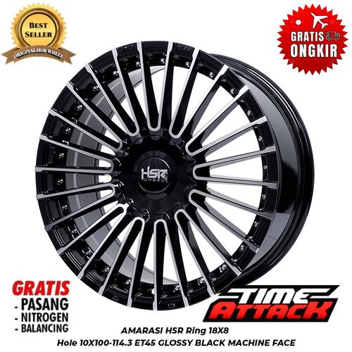 Jual Velg Mobil HSR Amarasi Ring 18 Lebar 8 Hole 5x100/114,3 ET 45 Di ...