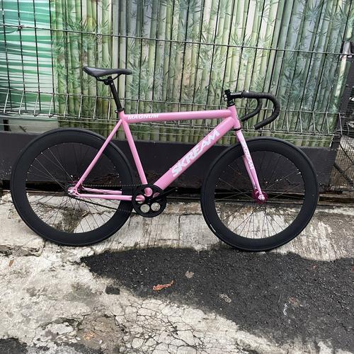 Jual fullbike sepeda fixie master custome skream 700c size M pink ...