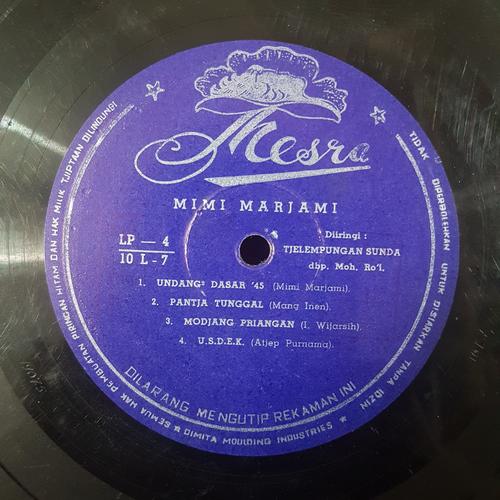 Jual Vinyl Piringan Hitam 10 inch Mimi Marjami - Undang Undang Dasar ...
