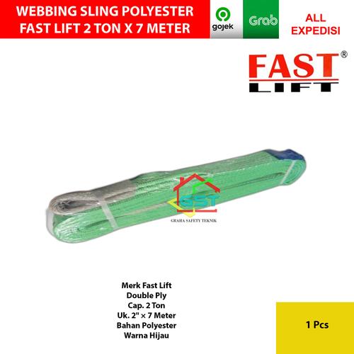 Jual webbing sling polyester 2 ton x 7 meter FASTLIFT tali angkat 2tx7m - Jakarta Barat - Graha ...