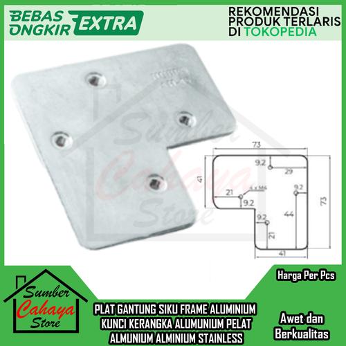 Jual Plat Gantung Siku Frame Aluminium Kunci Kerangka Alumunium Pelat ...