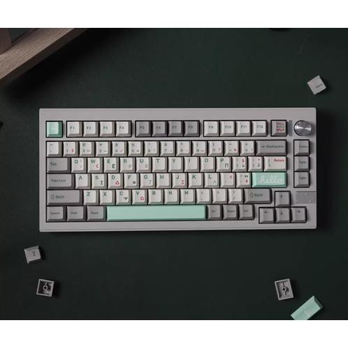 Jual Keycaps Yongqiu PBT Dye Sub Cherry Profile Retro Cyan Colorways ...