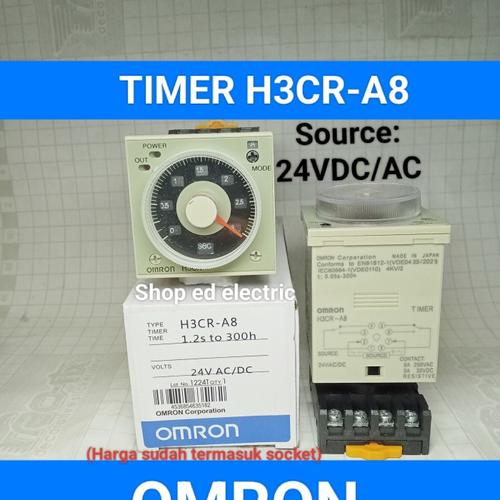 Promo OMRON TIMER H3CR A8 24VAC/24VDC TIMER PLUS SOCKET - Kota ...
