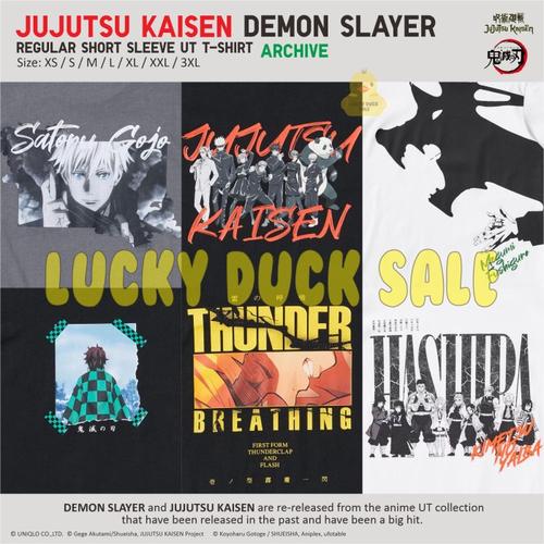Jual Jujutsu Kaisen UT Shirt Regular Kaos UNIQLO Demon Slayer Gojo Geto ...