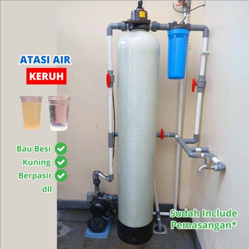 Jual Paket Filter Air Rumah FRP 1054 Tangga PAM Sumur Sudah plus Pasang ...