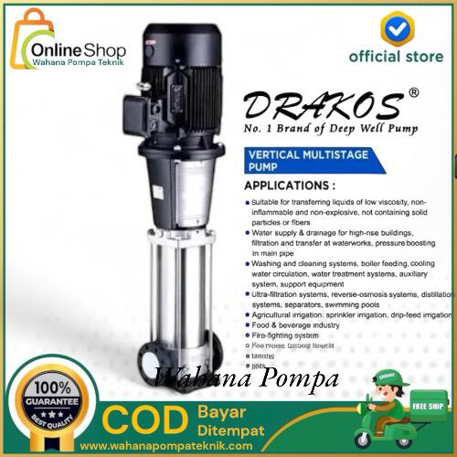 Jual Pompa Booster Drakos DVST 15-09 7,5KW 10HP 380V Vertical ...