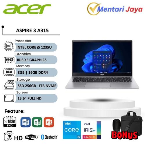 Jual [DISC] LAPTOP CORE I5 TERBARU ACER ASPIRE 3 A315 RAM 16GB 512GB ...