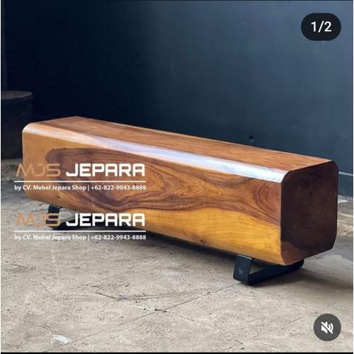 Jual Bangku Balok Kayu Solid Trembesi Kaki Besi - Kab. Jepara - MJS ...