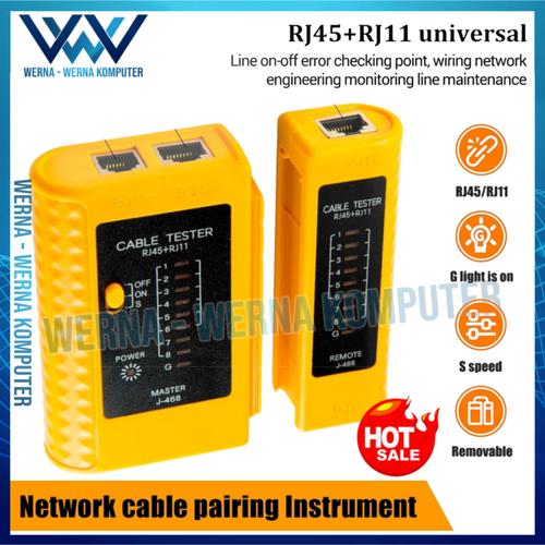 Jual Alat penguji Kabel LAN Tester RJ45 RJ11 CAT5 CAT6 Network Tester J ...