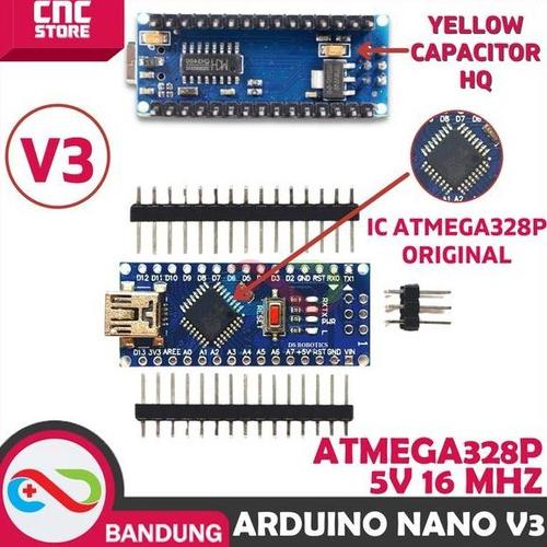 Jual NANO V3 ATMEGA328P-PU 5V ARDUINO NANO ATMEGA328 TANPA KABEL DATA ...