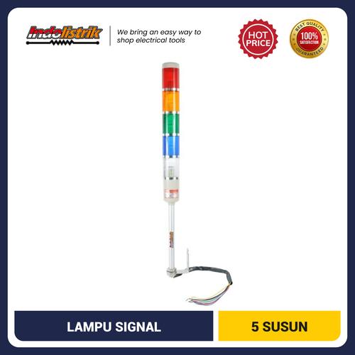 Promo TAB Lampu Signal tanpa Buzzer 5 Susun 24VDC Kedip Bohlam ...