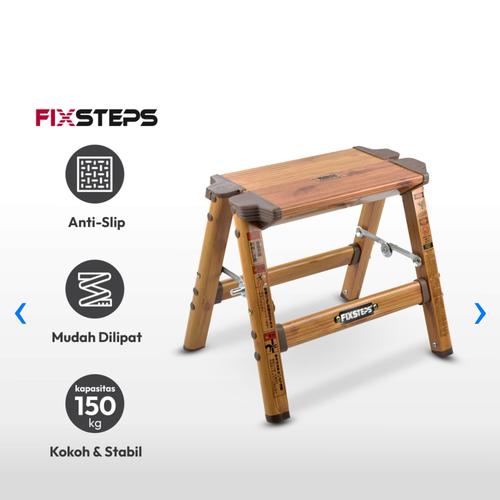 Jual Tangga Aluminium 1 Step Motif Kayu / tangga lipat motif kayu ...