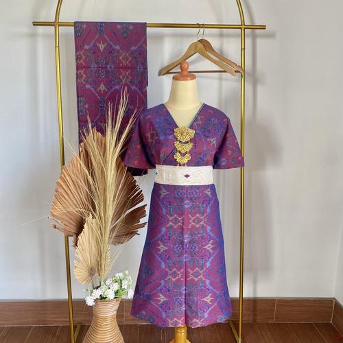 Jual KAIN TENUN ENDEK KHAS BALI MOTIF SONGKET UNGU DIMENSI GRINGSING ...