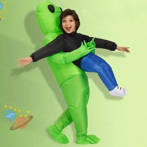 Jual syh Alien Inflatable Costume green alien costumes for Kids Adult ...