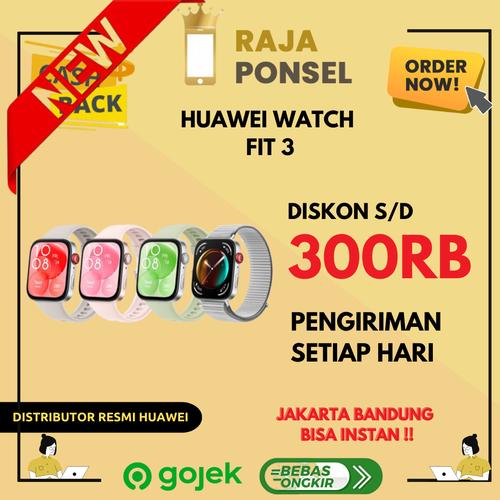 Promo HUAWEI WATCH FIT 3 Smartwatch | 1.82" Ultra-slim | 10 Days Battery - black Cicil 0% 3x ...