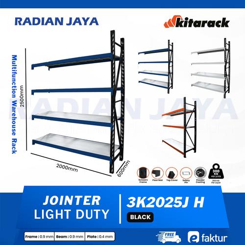 Promo Rak Gudang Besi 300kg 2.5 Meter Rack Gudang 4 Susun Jointer Rak ...