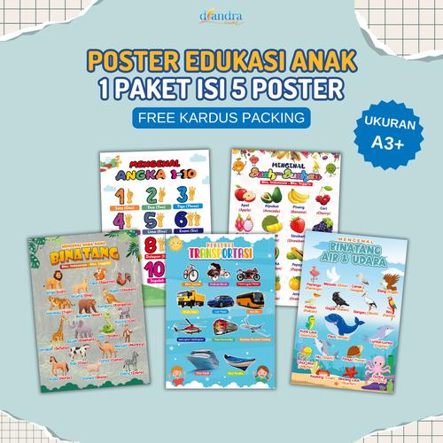 Jual Paket Poster Edukasi Anak Tanpa Laminasi untuk Balita PAUD TK SD ...