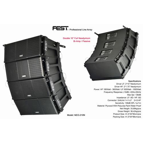 Jual Speaker Line Array Pasif Fest Neo 210 N Original Passive FEST NEO ...