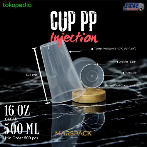 Jual Cup Injection PP 16oz (500ml) - Cup Plastik Datar - Jakarta Barat ...