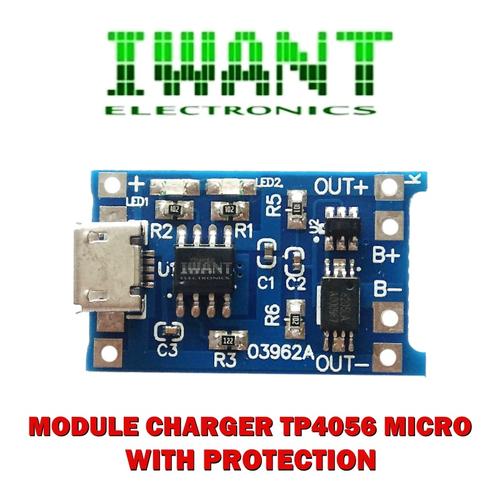 Jual TP4056 1A 5V MODUL CHARGER WITH PROTECTION CAS BATTERY CHARGER ...