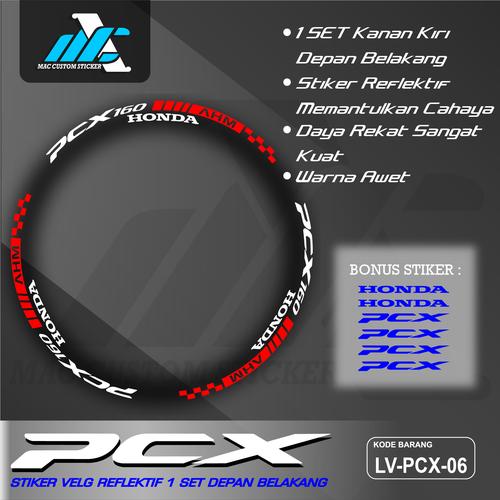 Jual STIKER VELG PCX 160 - STIKER PELEK MOTOR HONDA PCX 160 - LIST VELG ...
