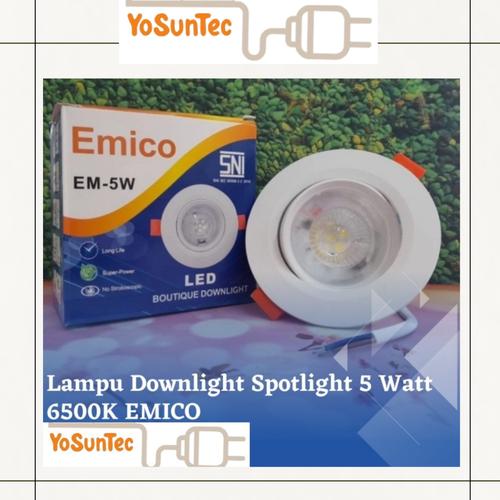 Jual Emico Lampu LED Downlight Lamp 5 Watt Panel Light Lampu Plafon ...