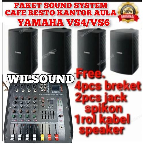 Jual PAKET SOUND SYSTEM CAFE RESTORAN AULA KANTORAN YAMAHA VS6 4 SPEAKER - VS4 4IN - Jakarta ...
